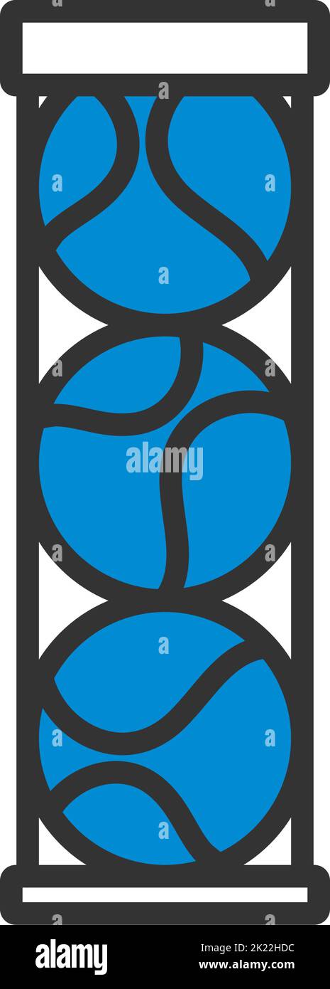 Tennis Ball Container Icon. Editable Bold Outline With Color Fill ...