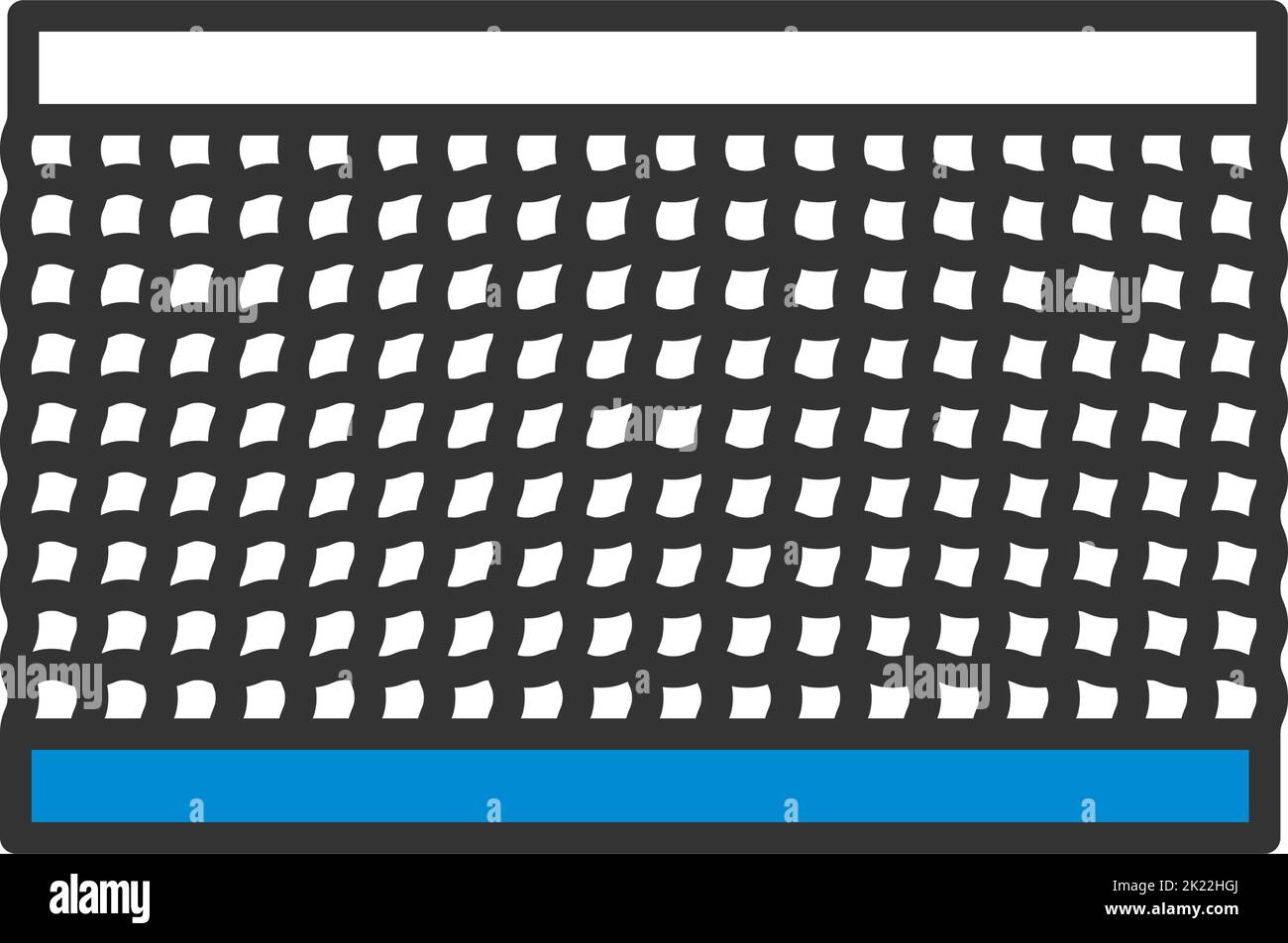 Tennis Net Icon. Editable Bold Outline With Color Fill Design. Vector ...