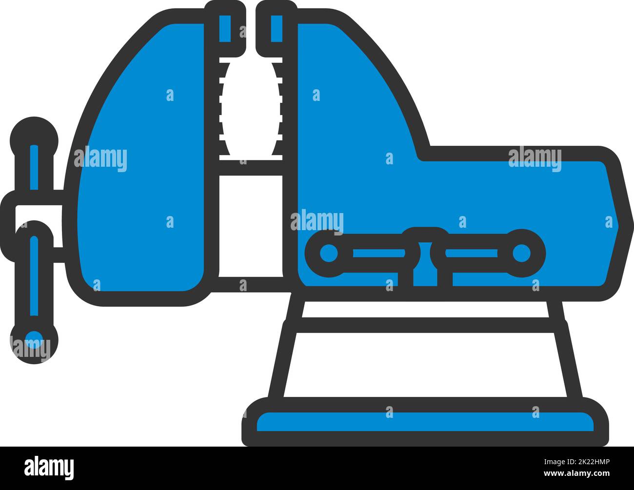 Vise Icon. Editable Bold Outline With Color Fill Design. Vector ...