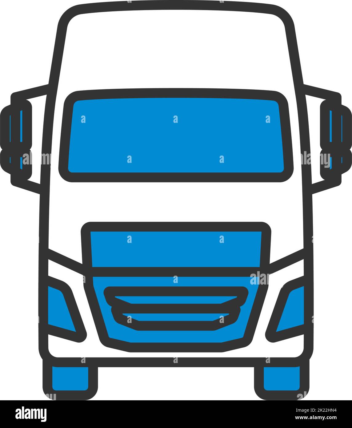 Truck Icon. Editable Bold Outline With Color Fill Design. Vector ...