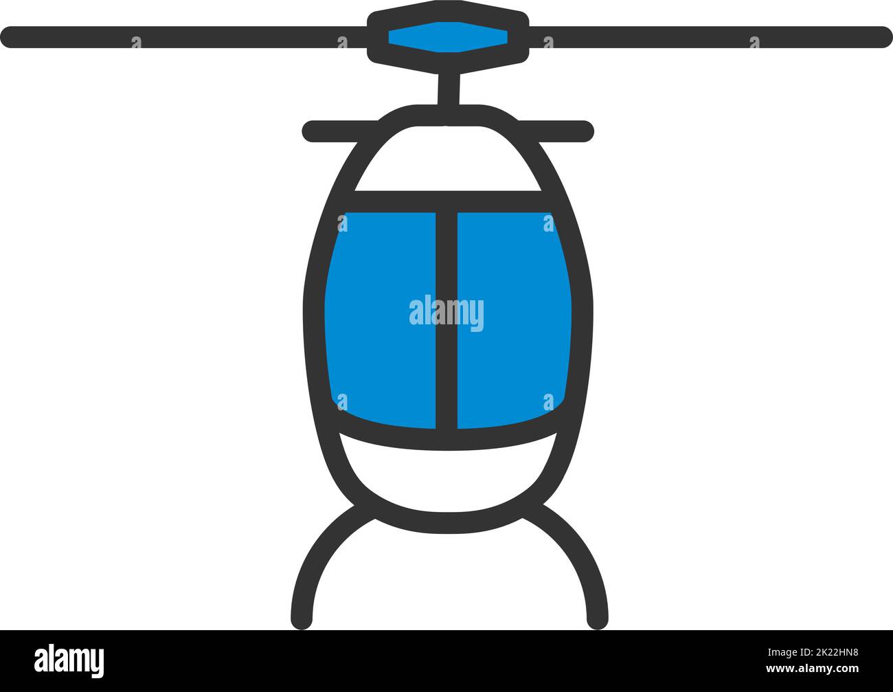 Helicopter Icon. Editable Bold Outline With Color Fill Design. Vector ...