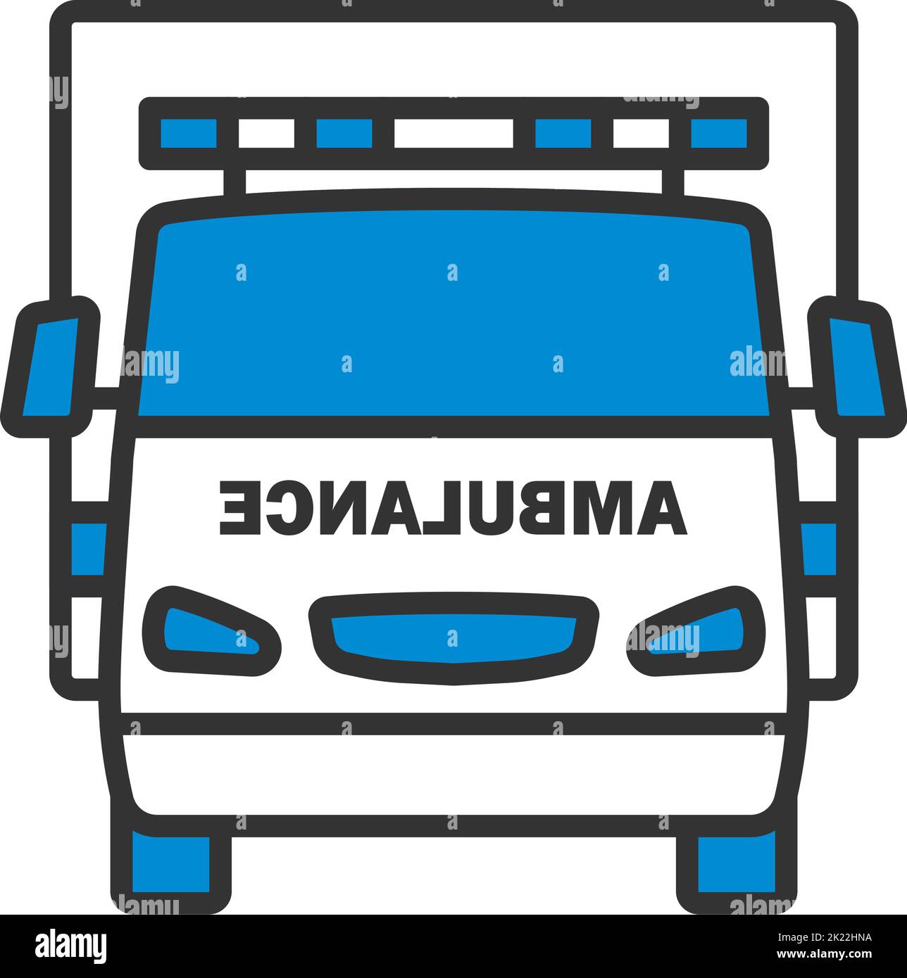 Ambulance Icon. Editable Bold Outline With Color Fill Design. Vector ...
