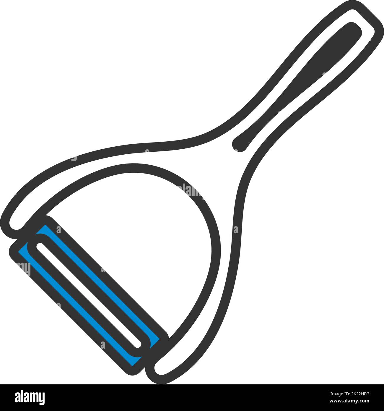 Vegetable Peeler Icon. Editable Bold Outline With Color Fill Design ...