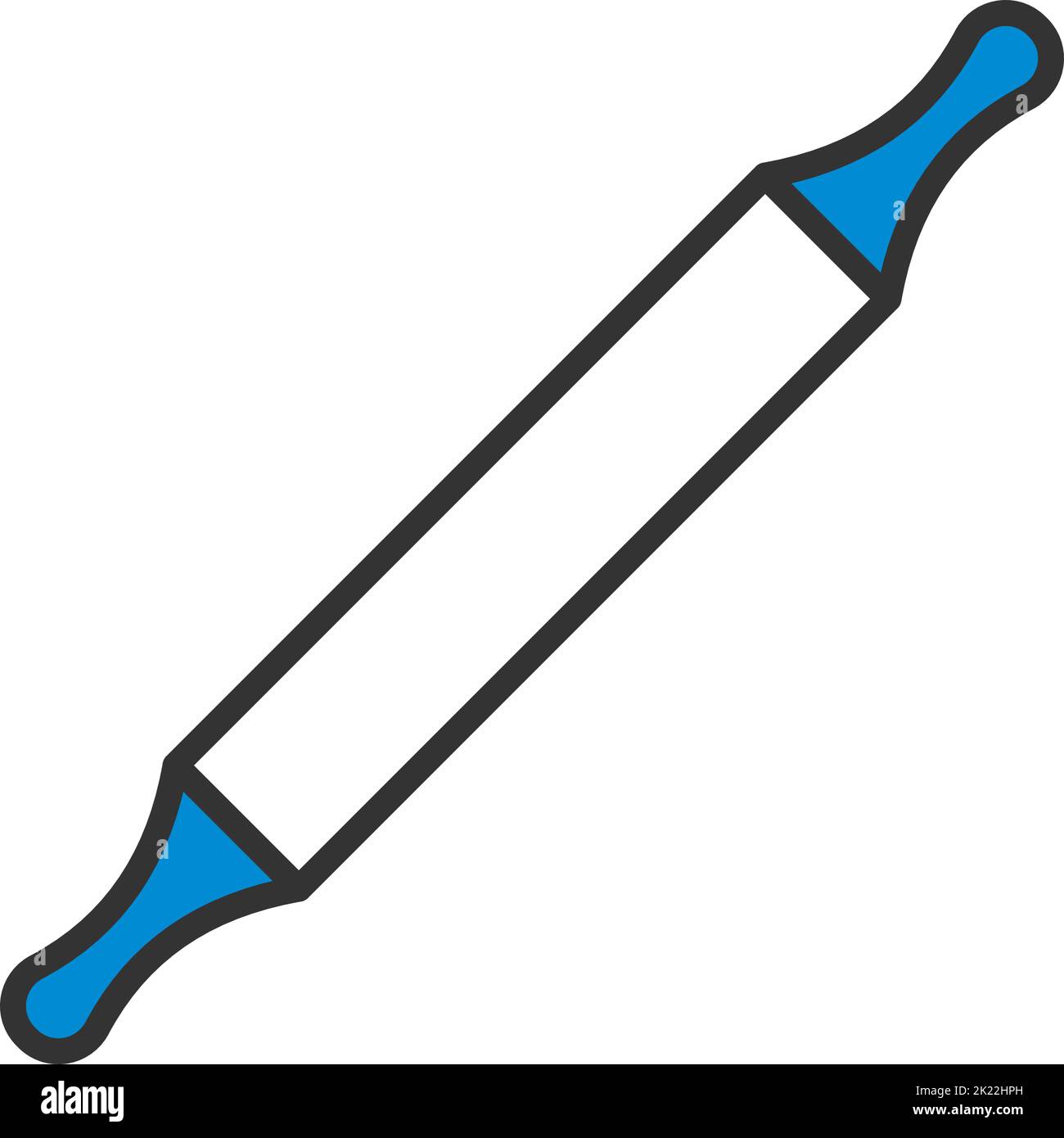 Bakery Pin-roll Icon. Editable Bold Outline With Color Fill Design ...