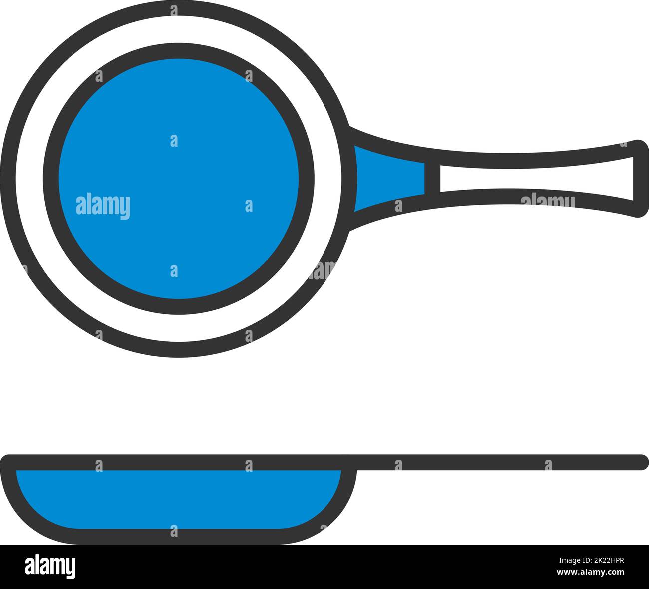 Kitchen Pan Icon. Editable Bold Outline With Color Fill Design. Vector ...