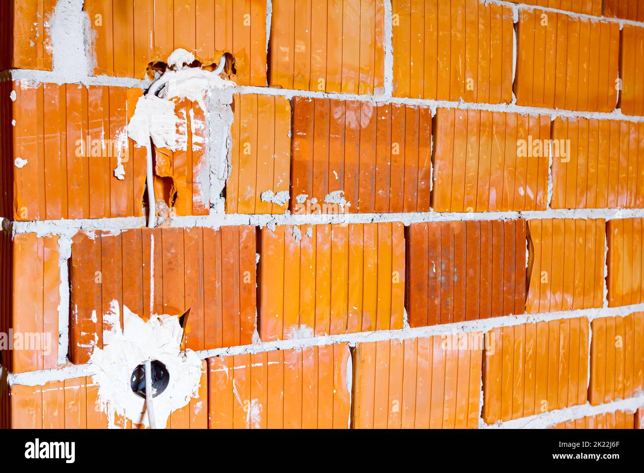 Exposed one electrical socket with the top cover removed for ...