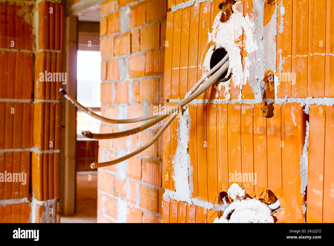 Exposed one electrical socket with the top cover removed for ...