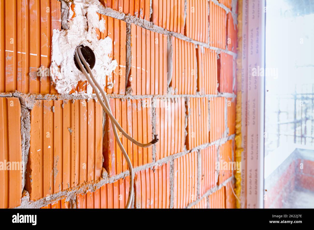 Exposed one electrical socket with the top cover removed for ...