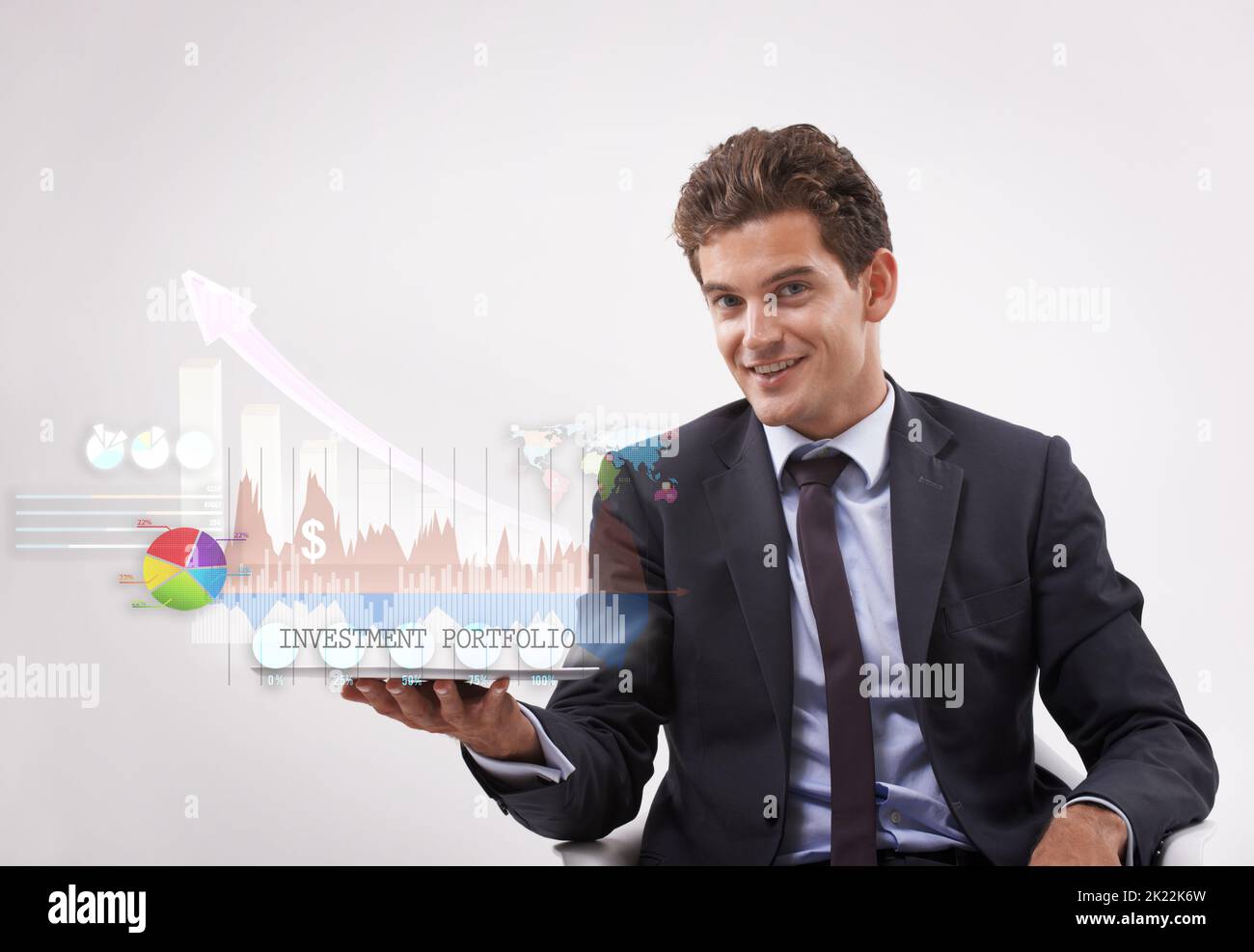 Your financial future is looking good. Studio shot of a young ...