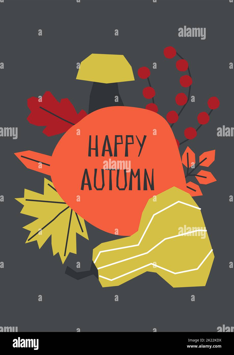 Vector card fall Stock Vector Images - Alamy