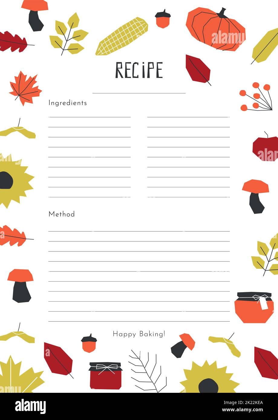 Autumn recipe ingredients Stock Vector Images - Alamy