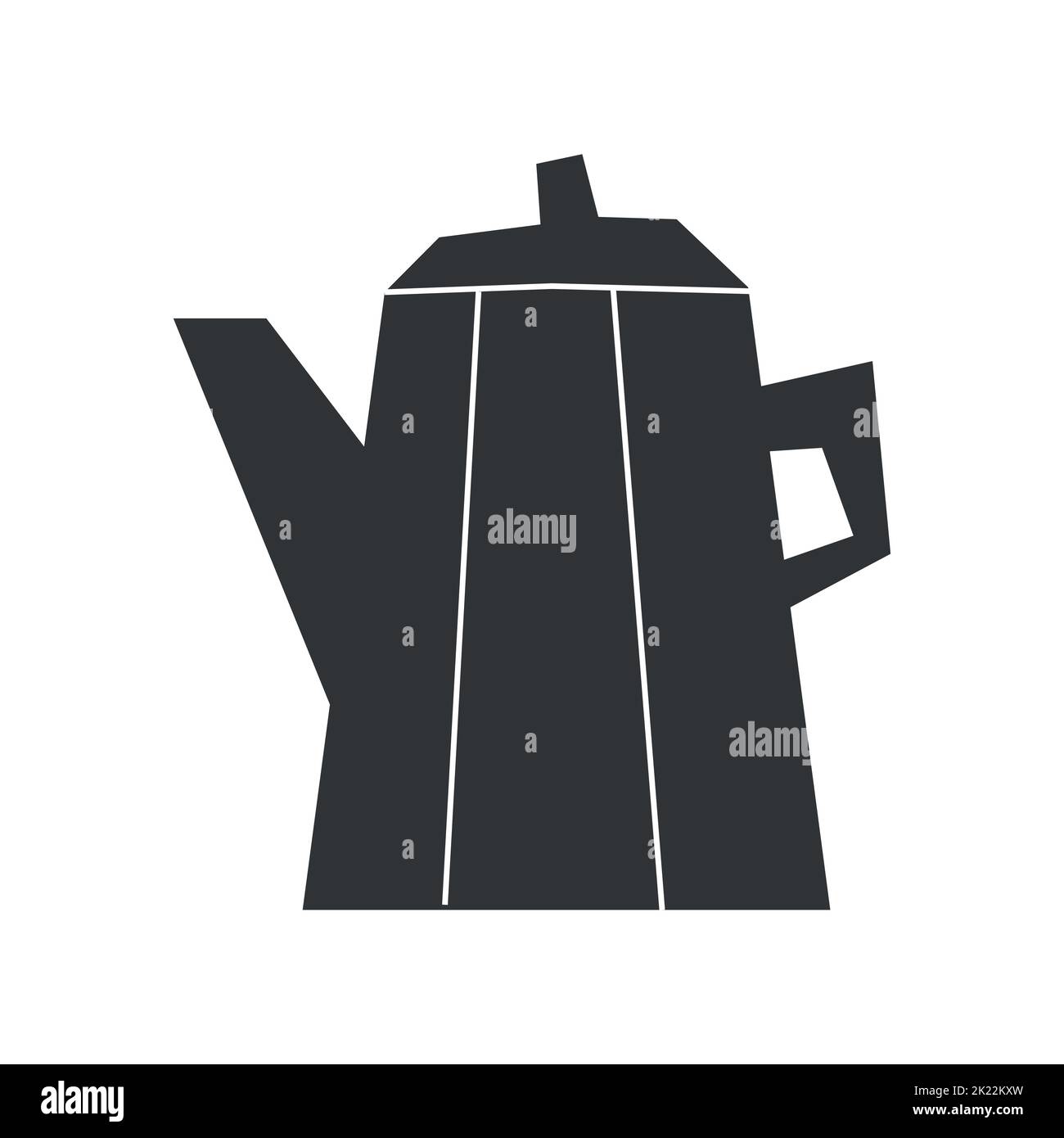 Vector isolated illustration with kitchen equipment - flat kettle ...