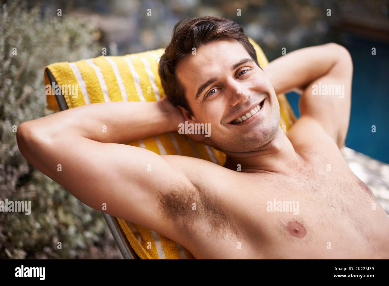 Poolside chilling hi-res stock photography and images - Alamy
