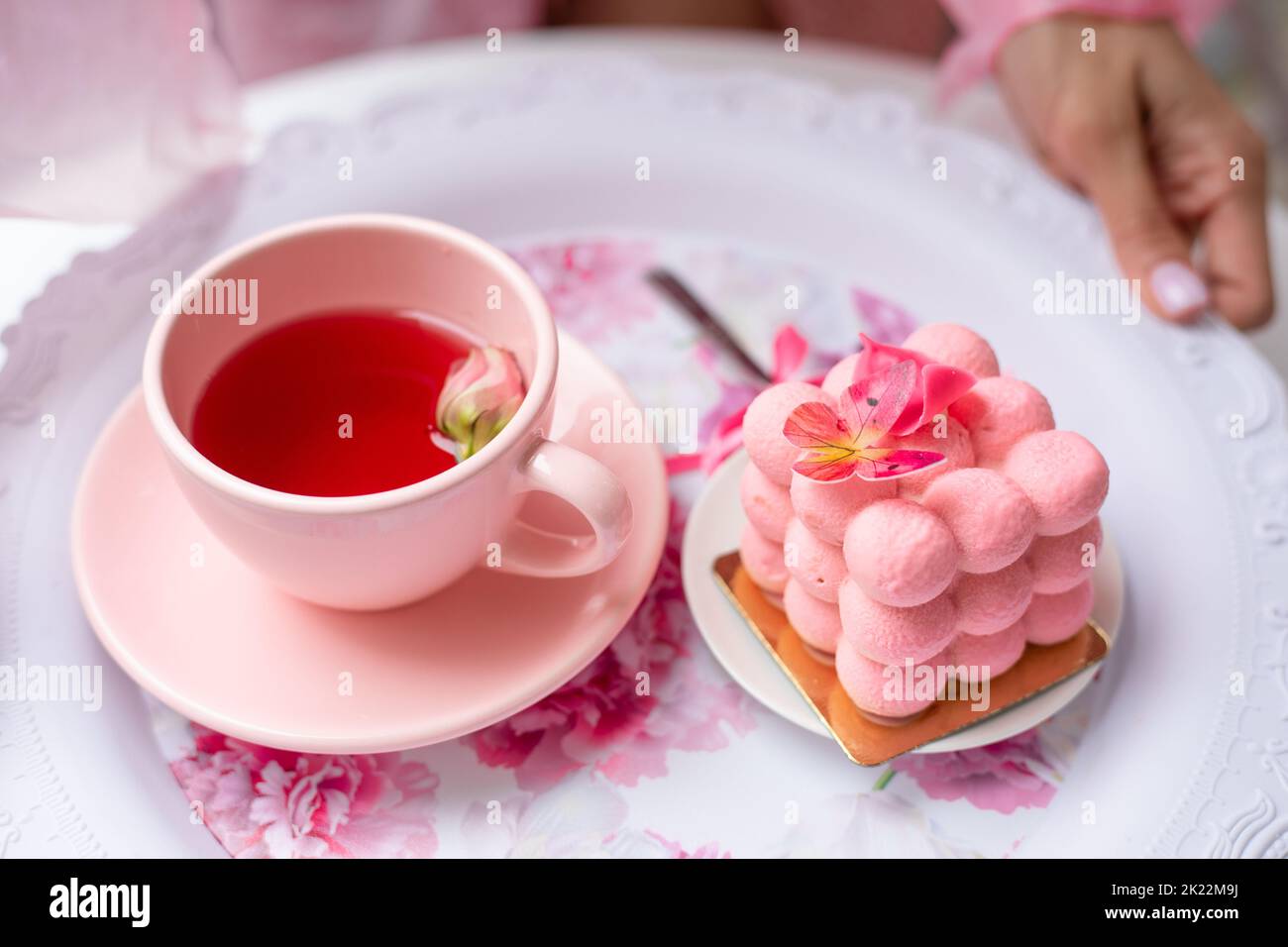 Hand serving cake hi-res stock photography and images - Alamy