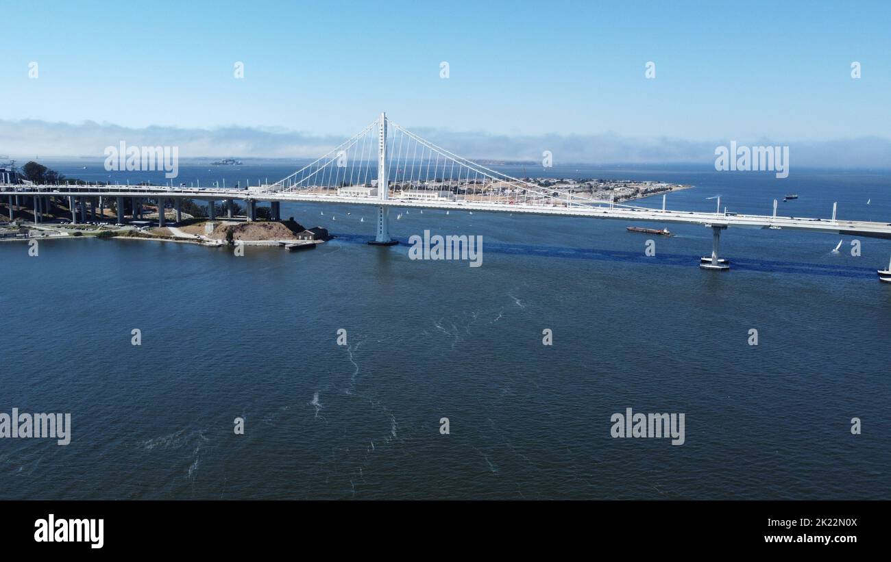 An aerial view of the Bay Bridge on a sunny morning Stock Photo - Alamy