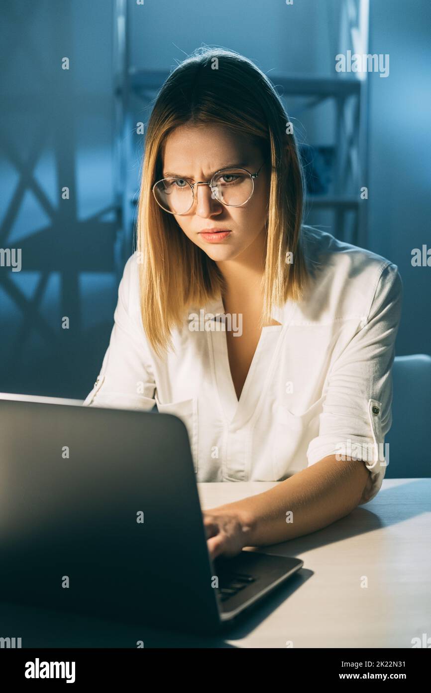 Annoyed laptop typing hi-res stock photography and images - Alamy