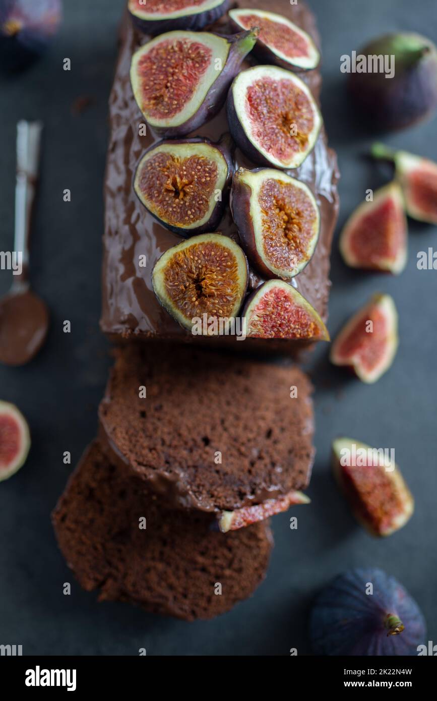 chocolate fig cake Stock Photo - Alamy