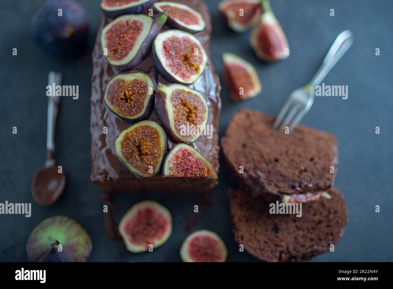 chocolate fig cake Stock Photo - Alamy
