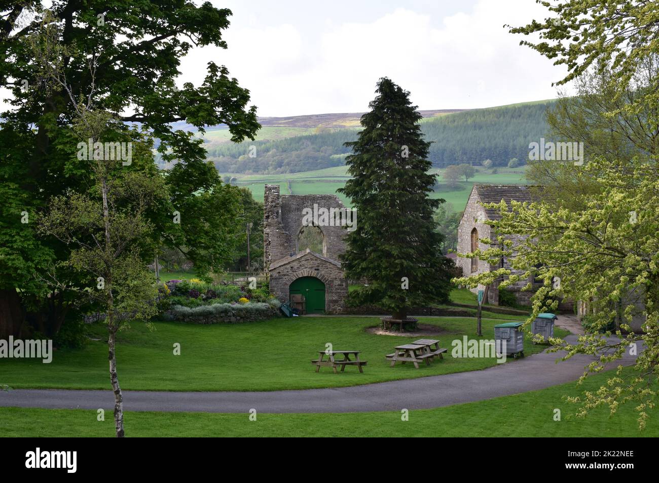 Beautiful Marrick Priory views and landscape in rural Yorkshire England ...
