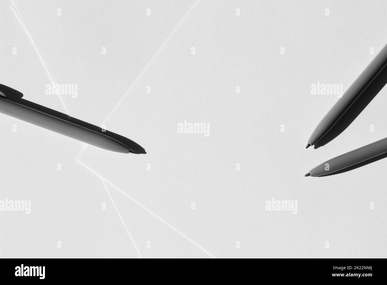 Business meeting modern office top Black and White Stock Photos ...