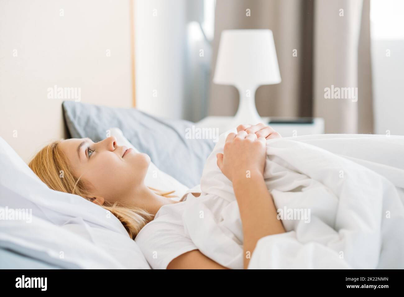 Cozy bedtime. Good morning. Healthy sleep. Rest wellness. Calm relaxed ...