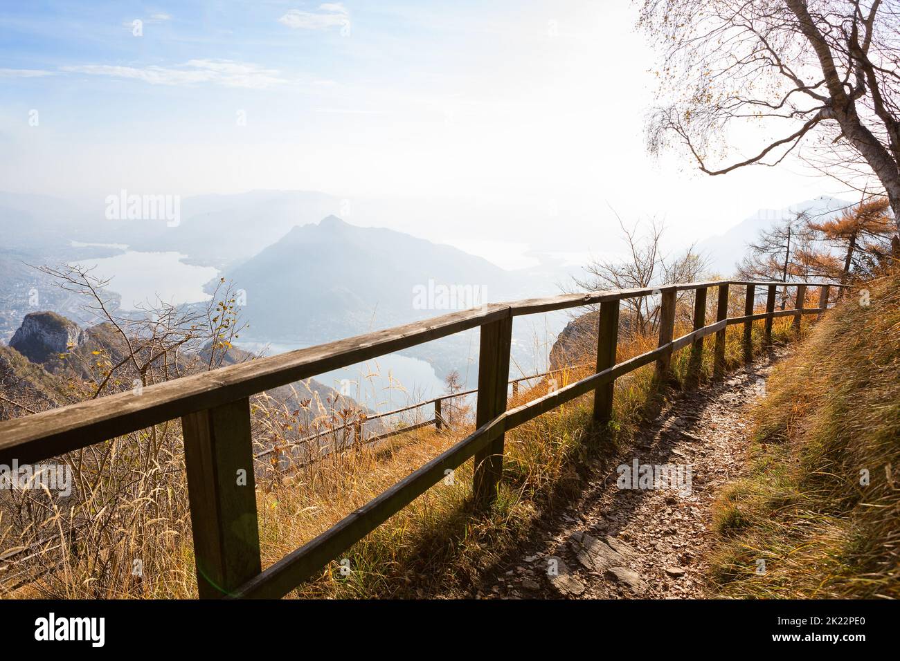 The hiking trail with a panoramic view from Parco Valentino - Piani ...