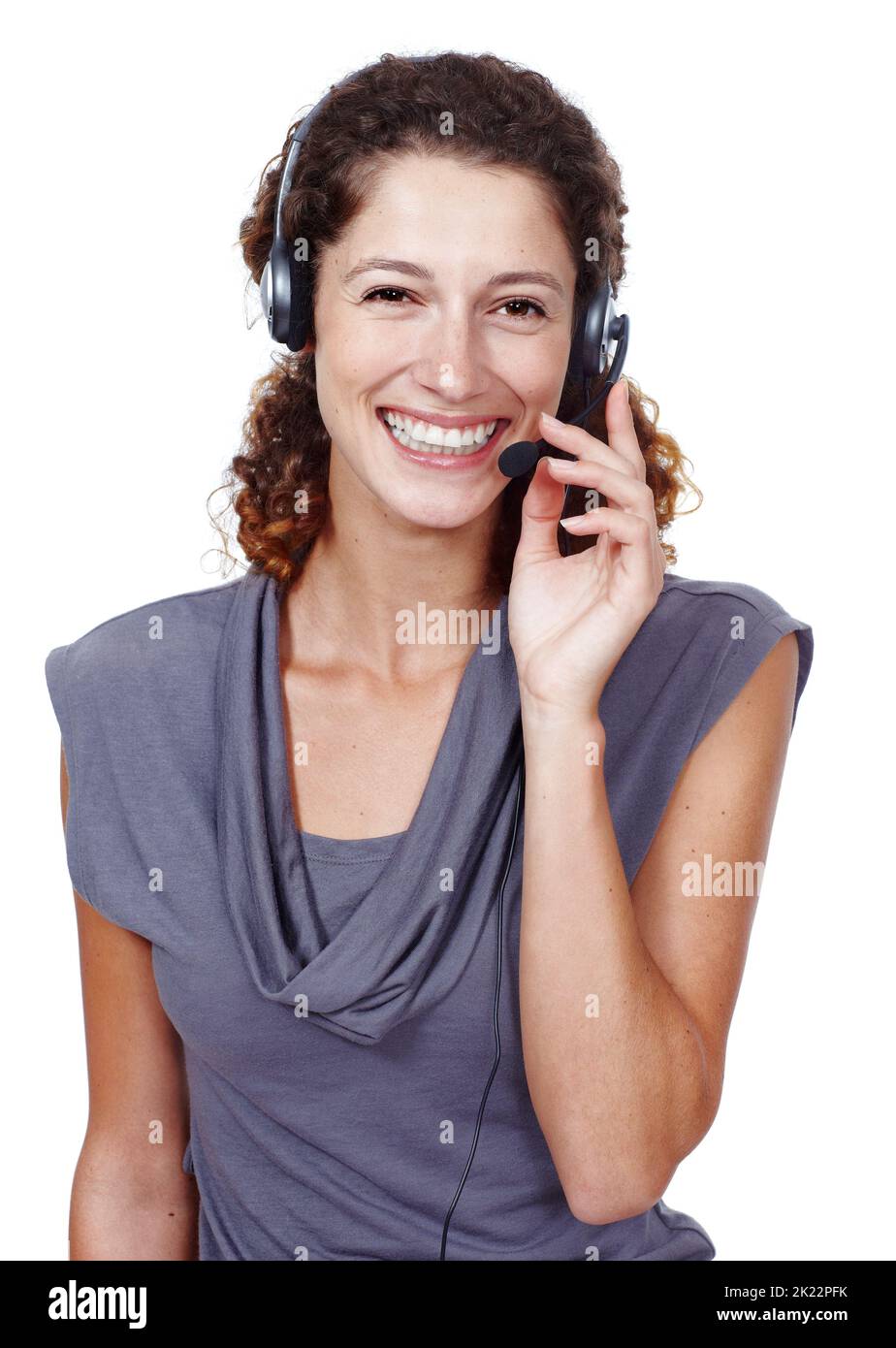 She enjoys the sale environment. Studio portrait of a woman wearing a ...
