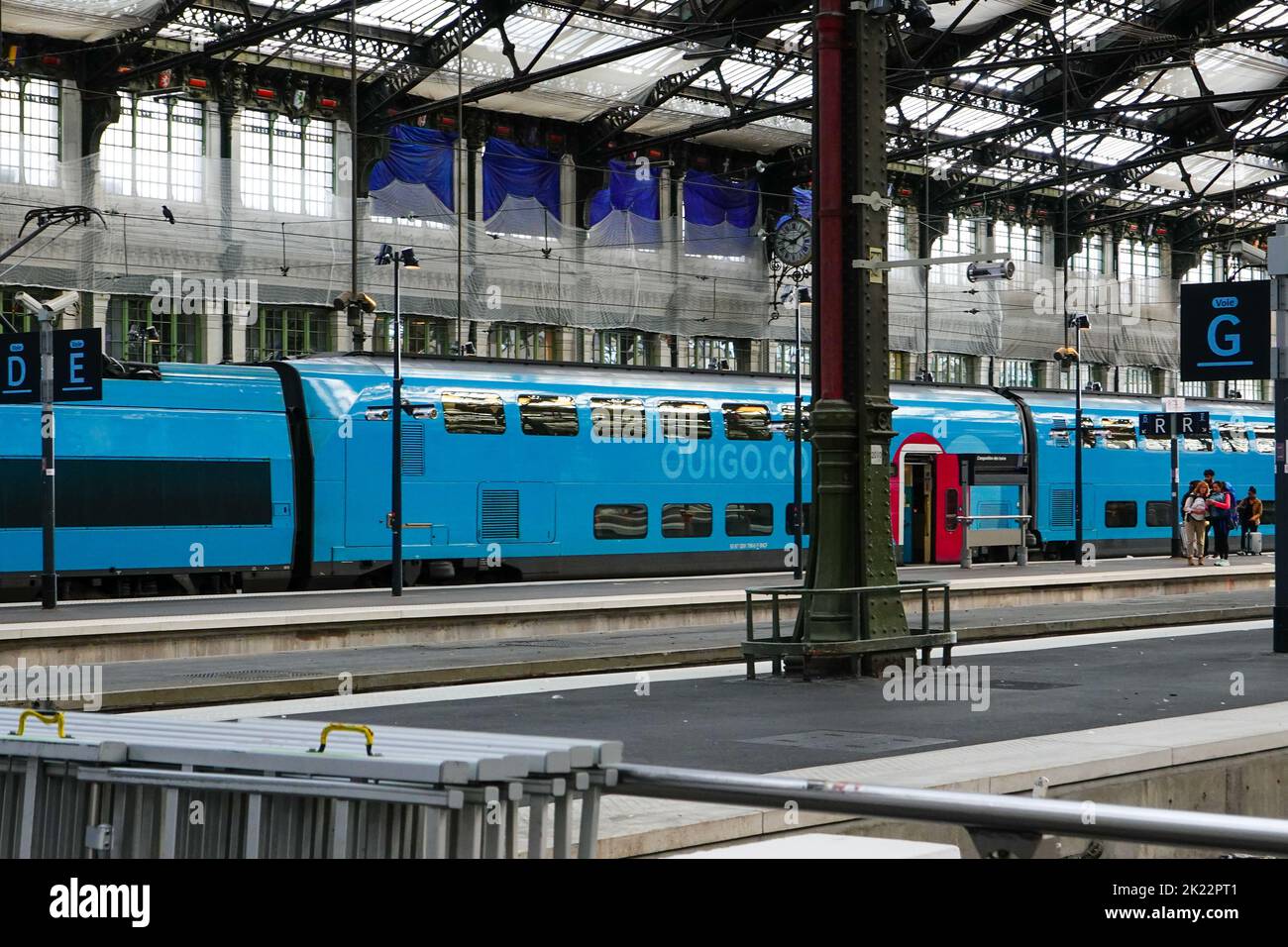 Ouigo train, a French low-cost service of both conventional and high ...