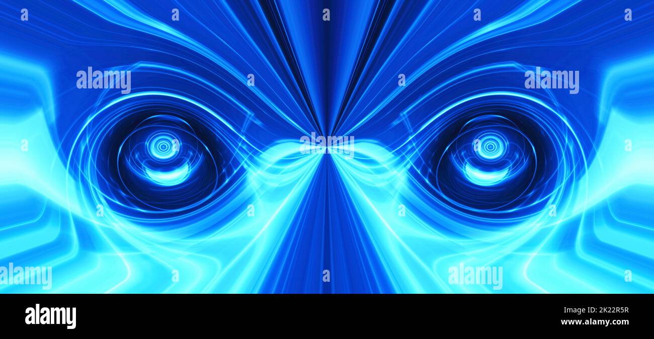 Colorful abstract digital tech eyes future technology concept ...