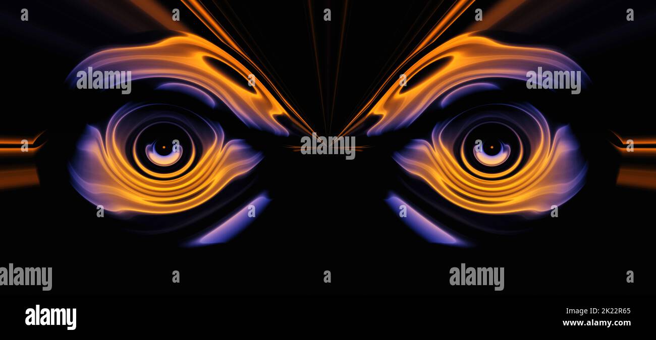 Colorful abstract digital tech eyes future technology concept ...