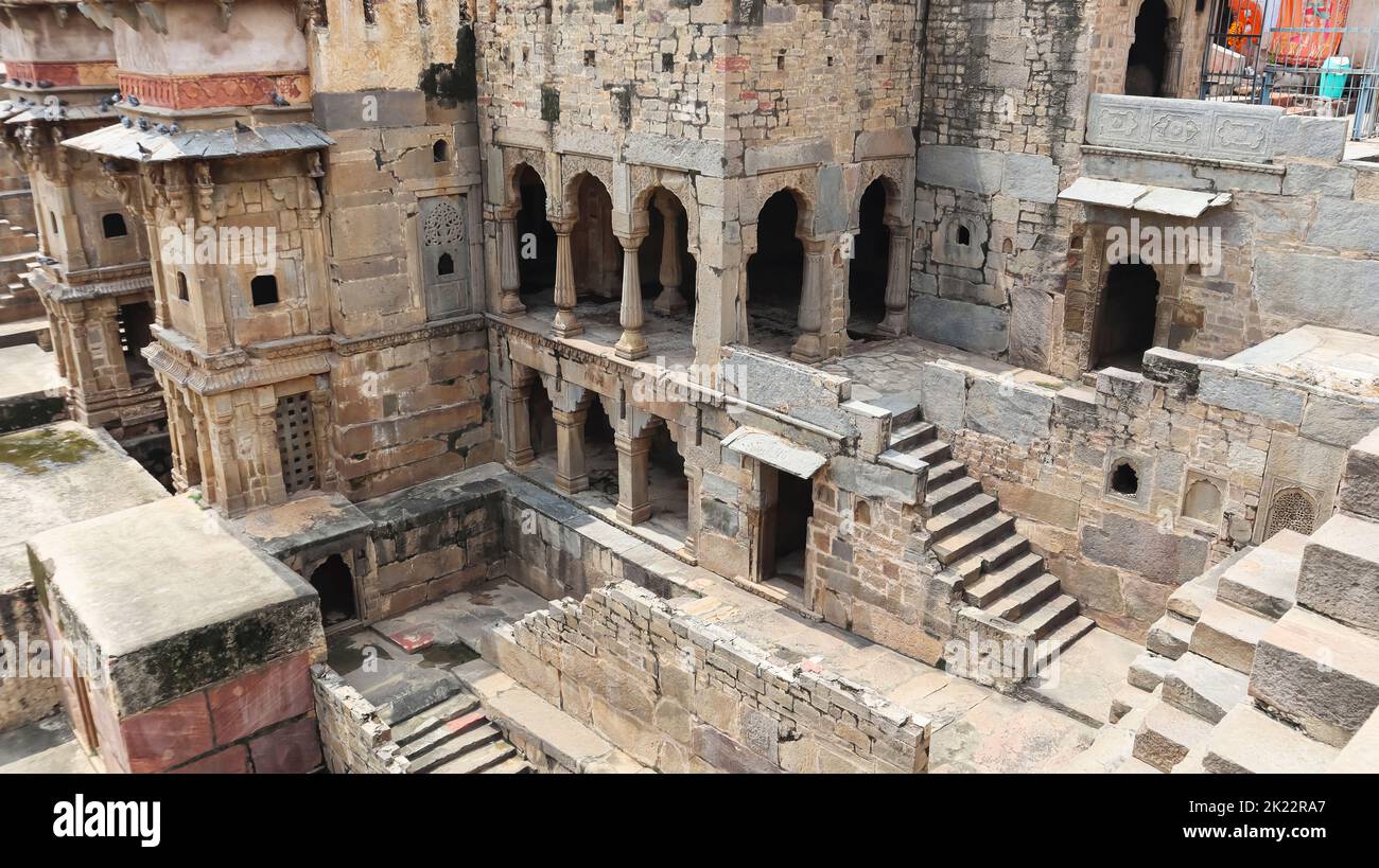 View of Chand Baori rooms used during the Mughal Empire, Chand Baori ...