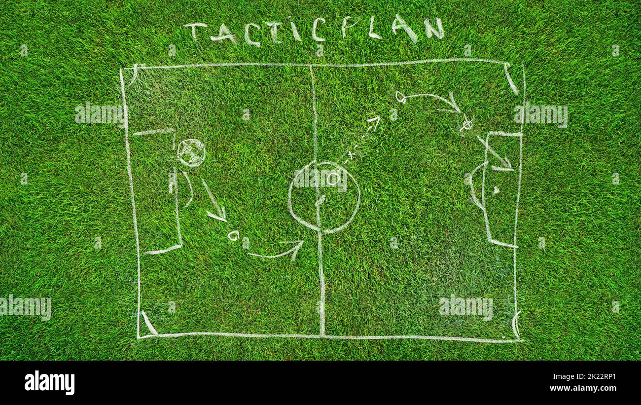 Soccer Strategy. Tactics. On the chalkboard Stock Photo - Alamy