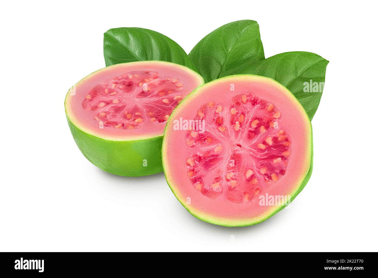 Guava fruit isolated on white background with full depth of field Stock ...
