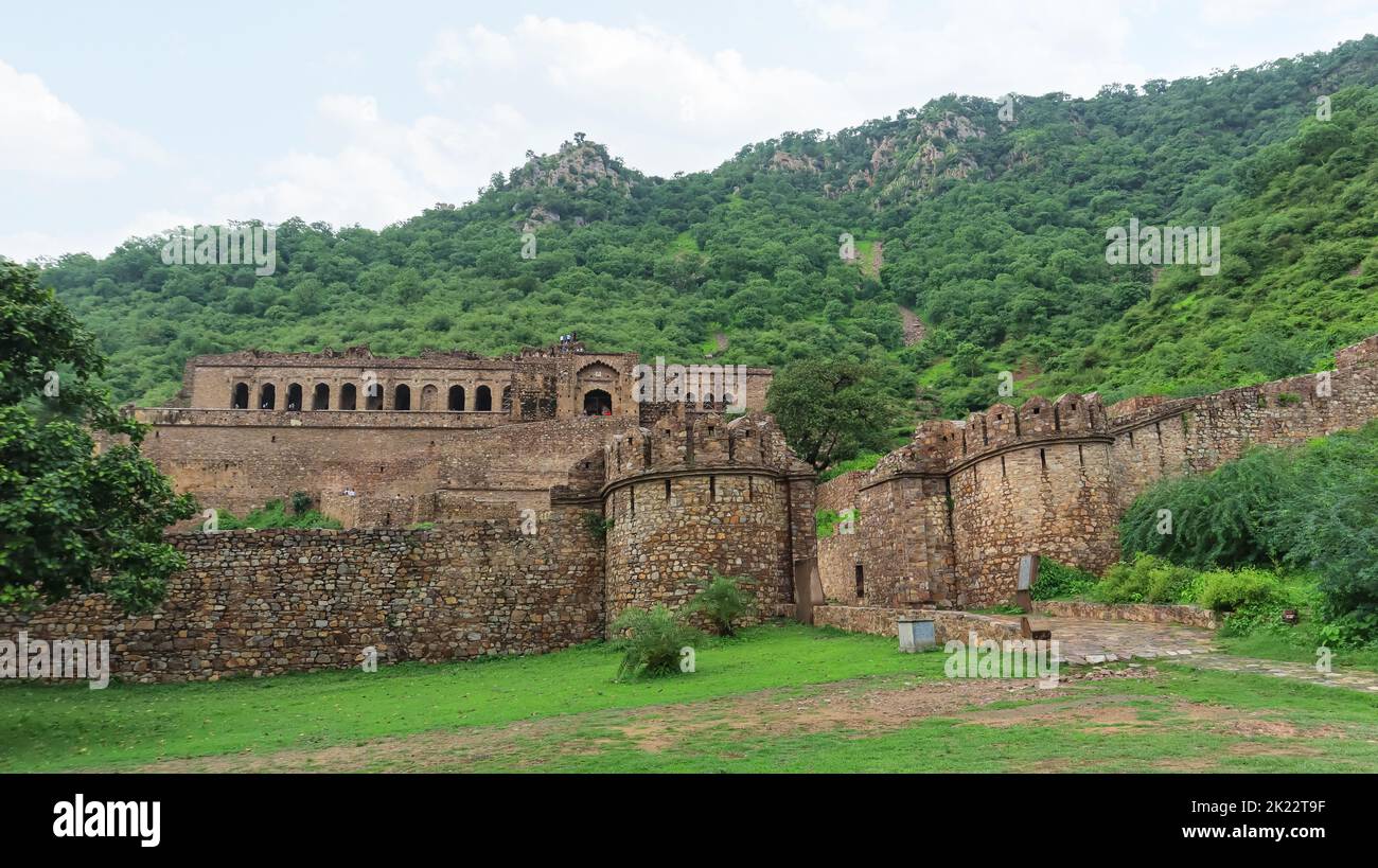INDIA, RAJASTHAN, BHANGARH, July 2022, Tourist at Bhangarh Fort ...