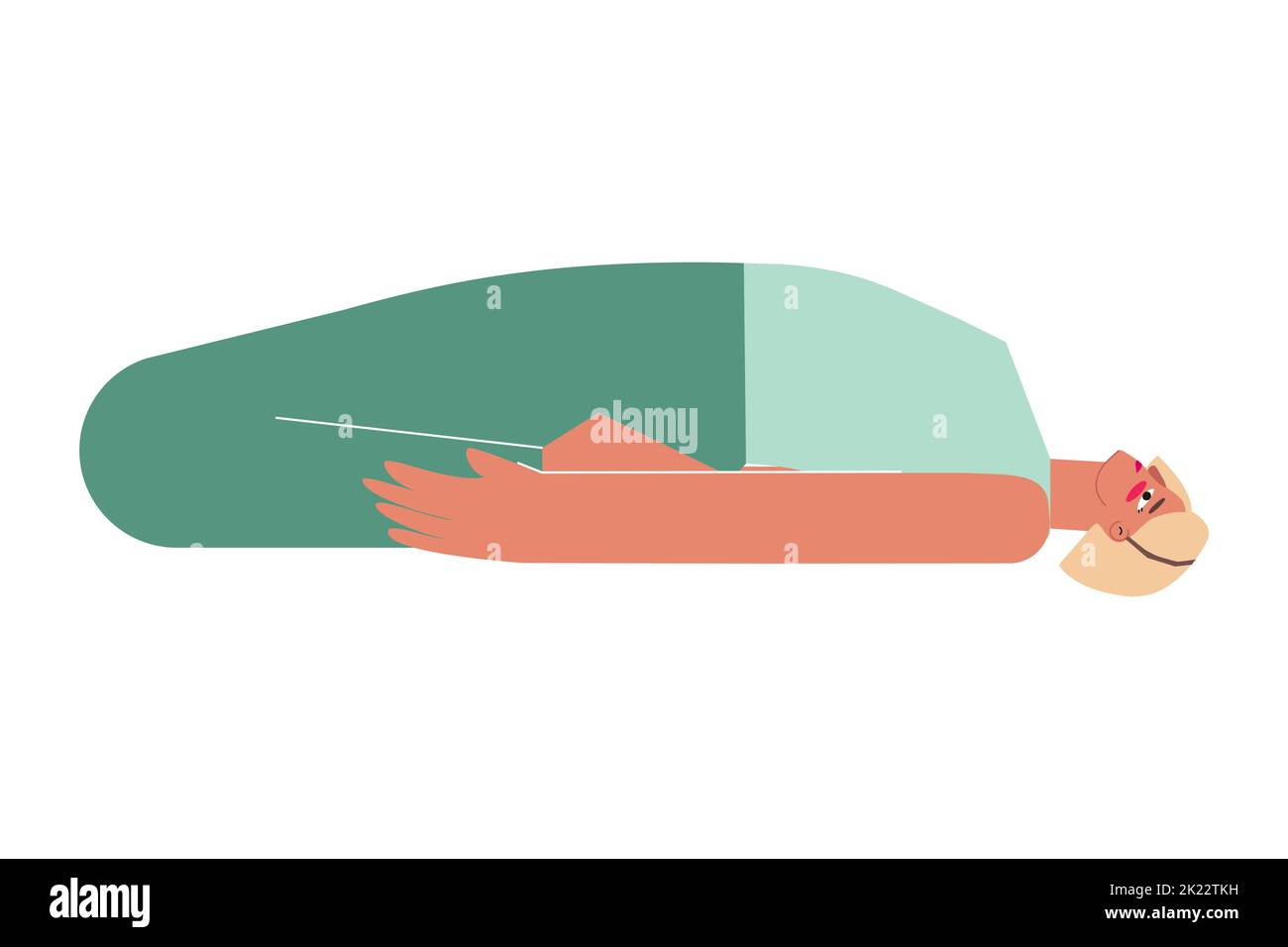 Vector isolated concept with flat female character. Strong woman learns ...