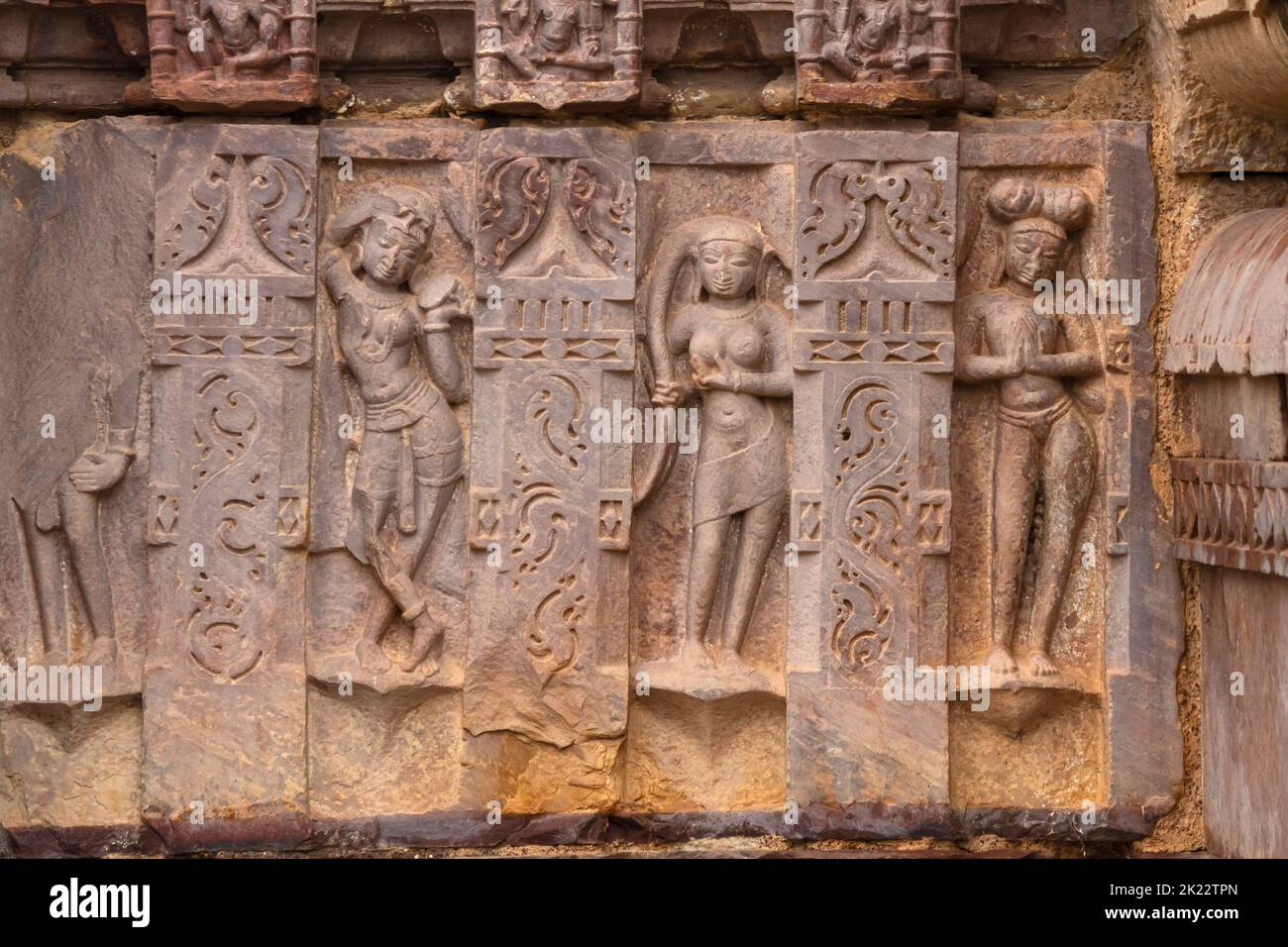 Carved Sculptures of Apsaras on the Mahakala Temple, Oldest Temple of ...