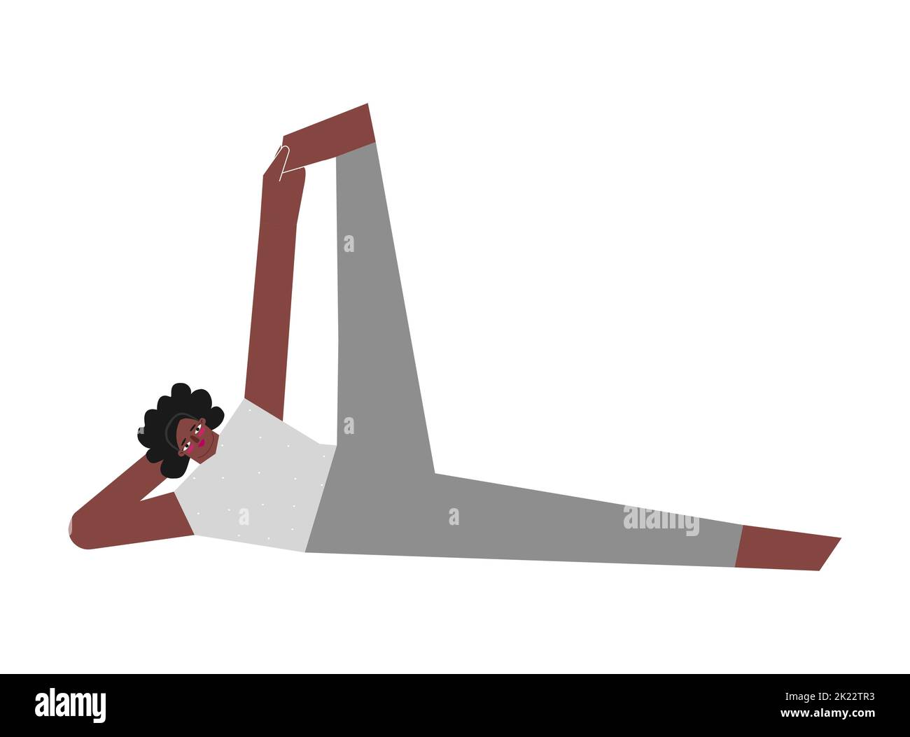 Vector isolated illustration with flat female african american ...