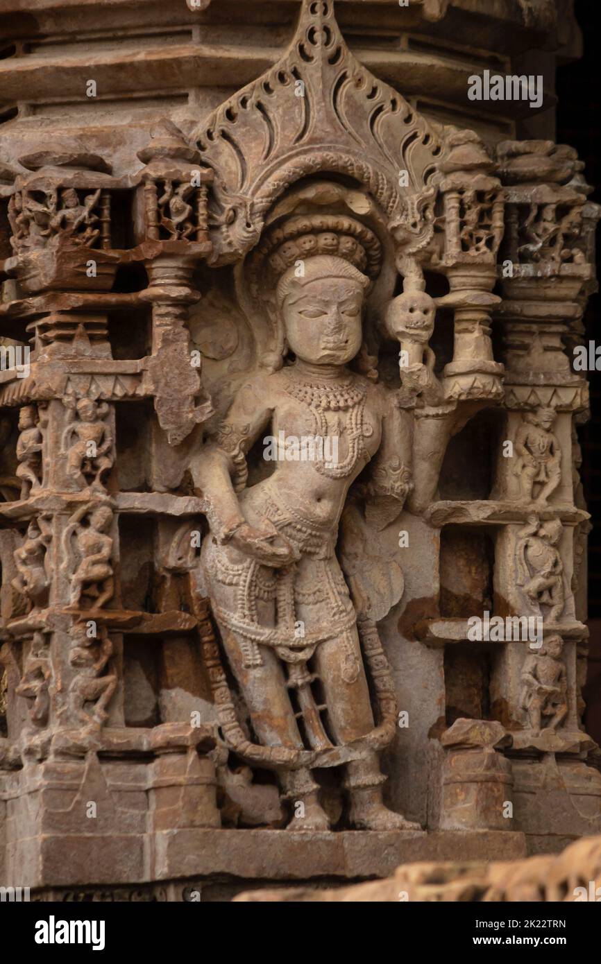 Ancient Carving Sculpture on the Hajareshwara Temple, Bijolia, Bhilwara ...