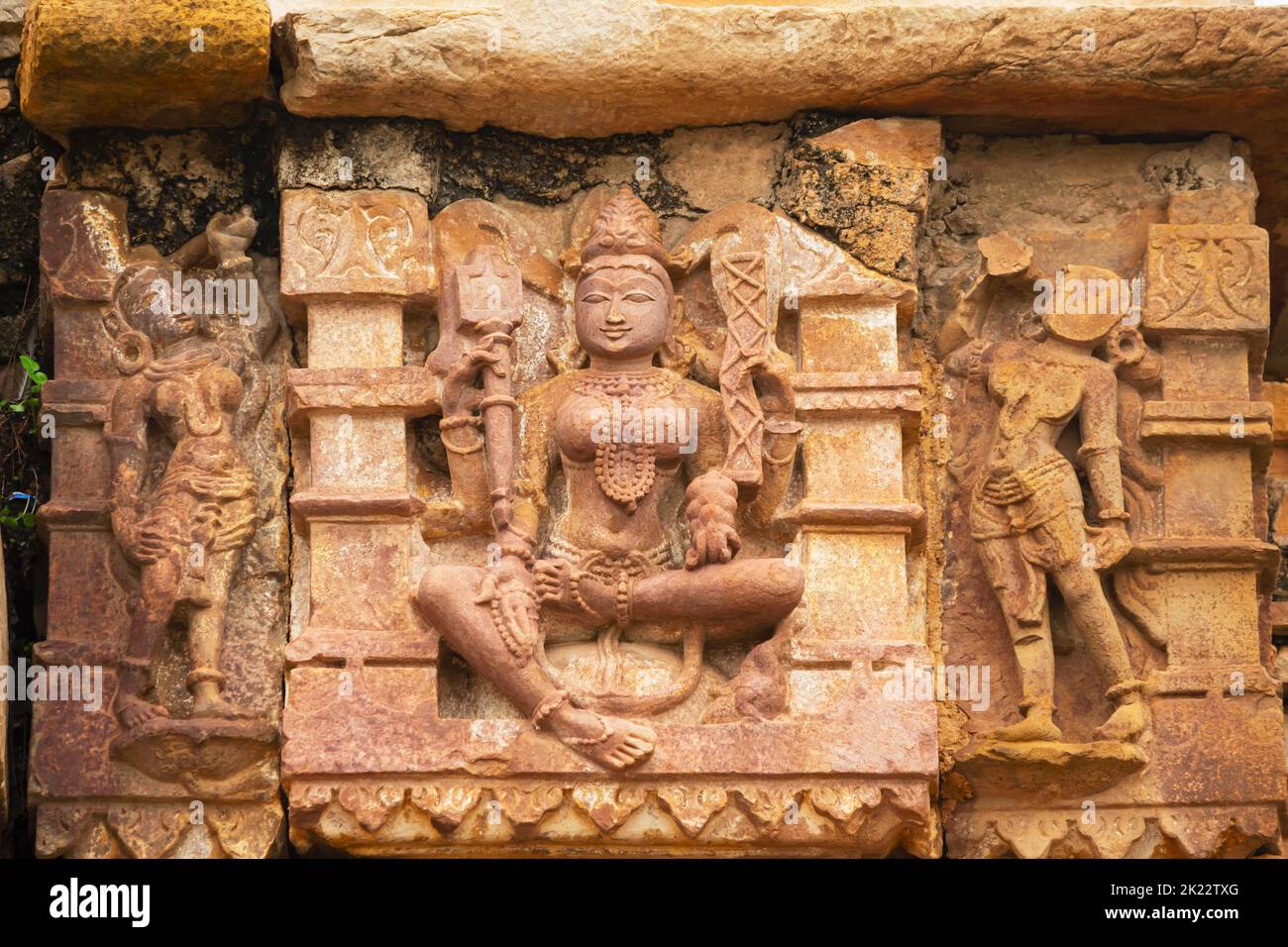 Carving Sculpture of Hindu Goddess on the Hajareshwara Temple, Bijolia ...