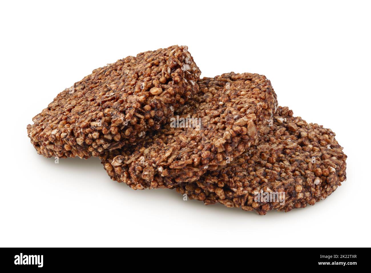 amaranth cookies with carob isolated on white background with full ...