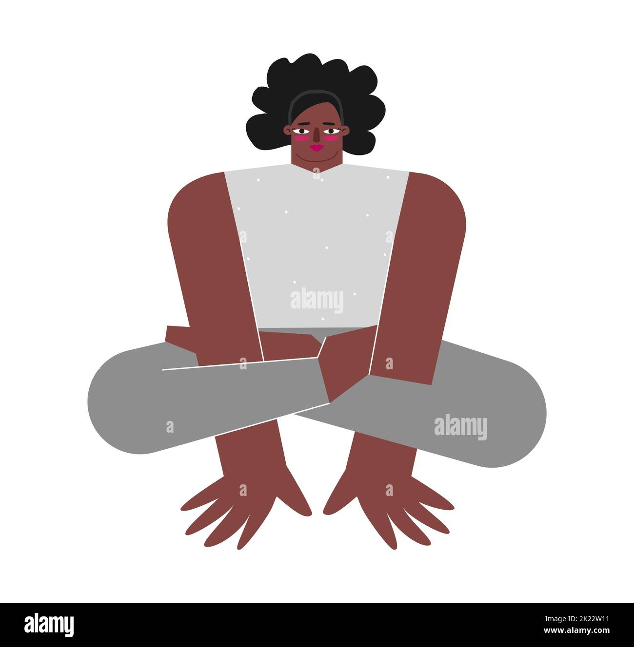 Positive body young female Stock Vector Images - Alamy