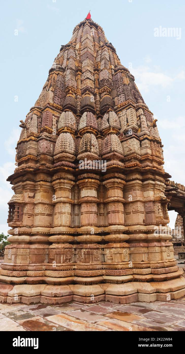 Carved Shikara of Undeshwar Mahadev Temple, Bijolia, Bhilwara ...