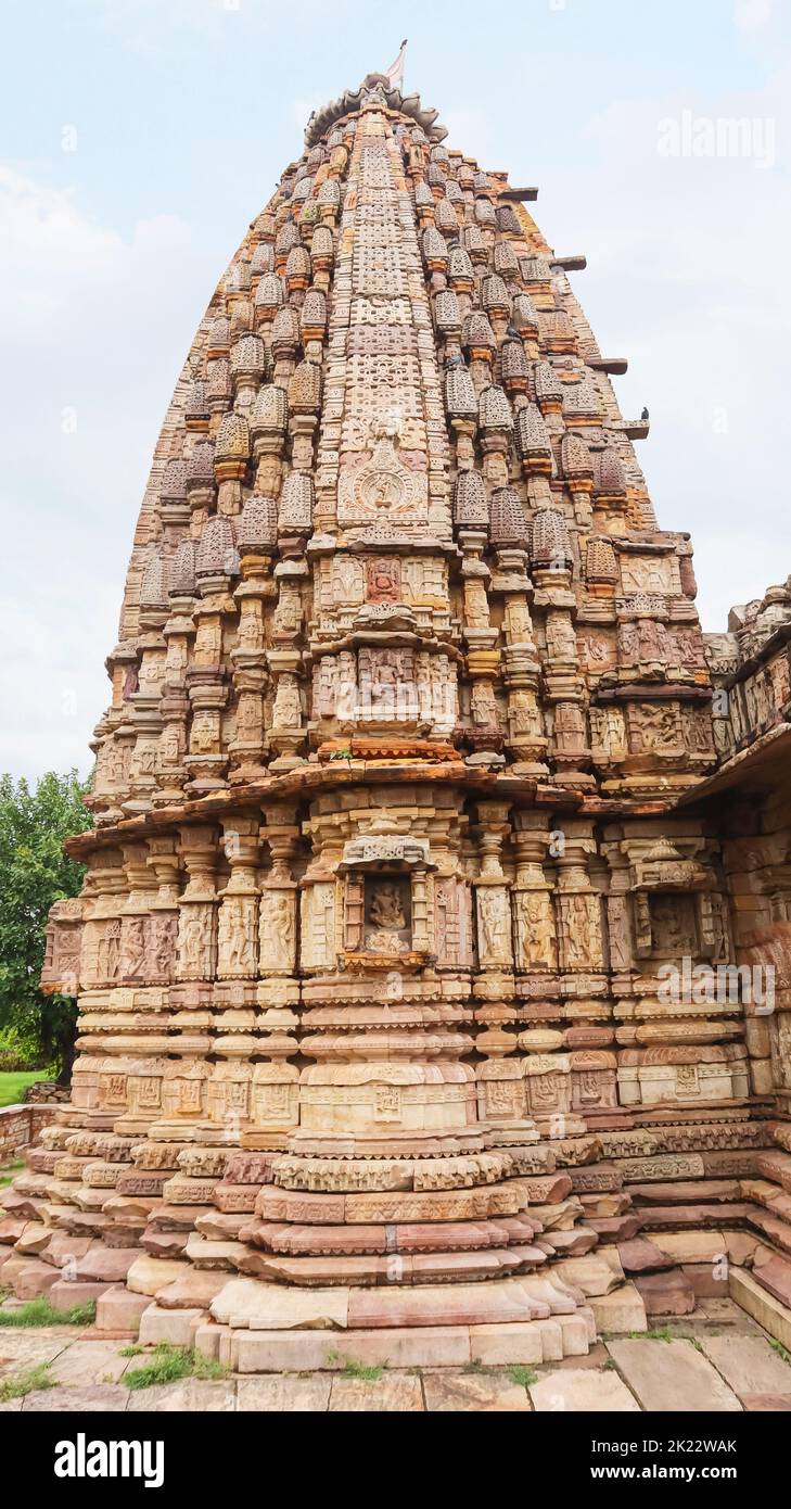 Carved Shikara of Undeshwar Mahadev Temple, Bijolia, Bhilwara ...