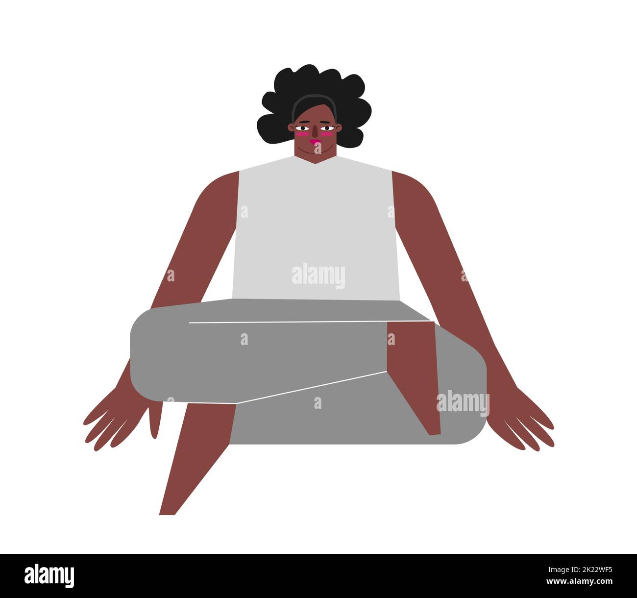 Vector isolated concept with flat body positive character. Sportive ...