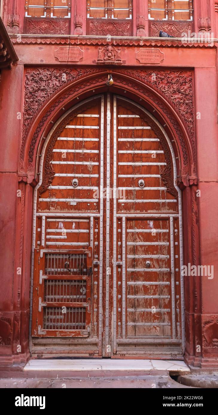 Entrance of Iconic Rampuria Haveli, Bikaner, Rajasthan, India Stock ...