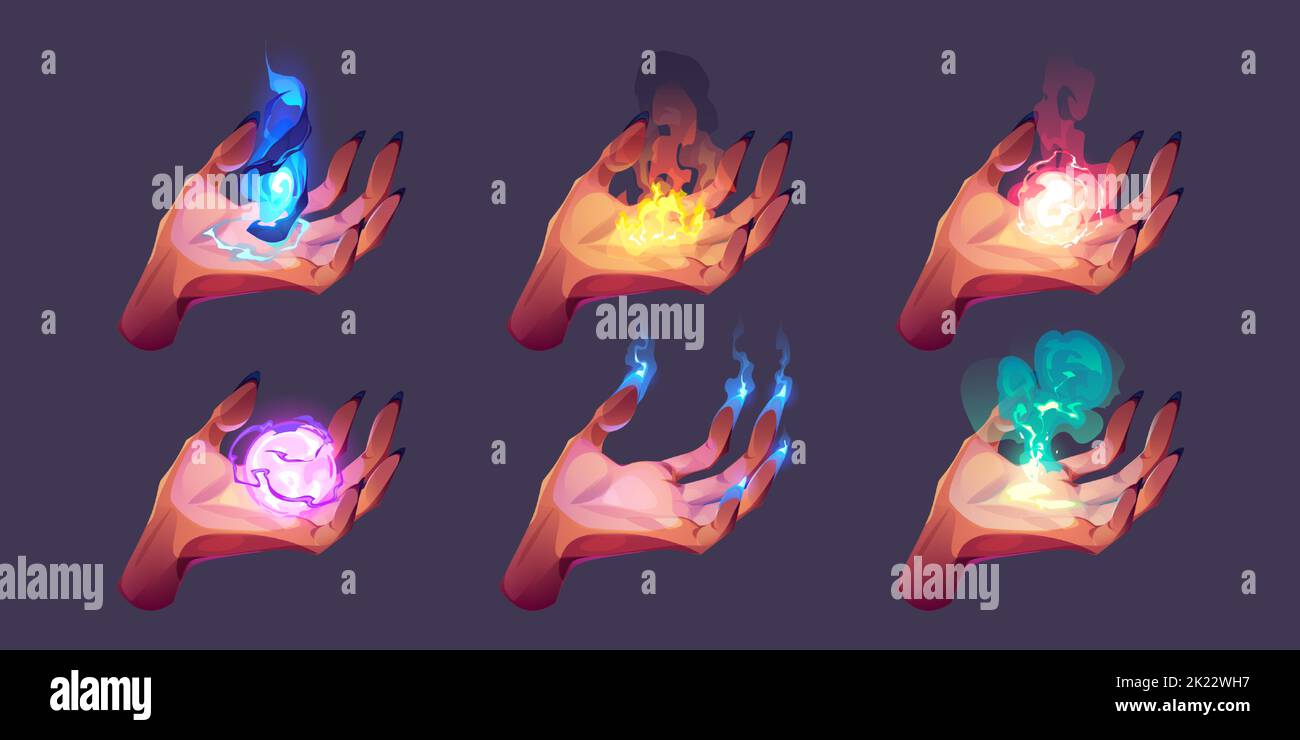 Witch hands with magic spells. Witchcraft, mystic ritual, esoteric ...