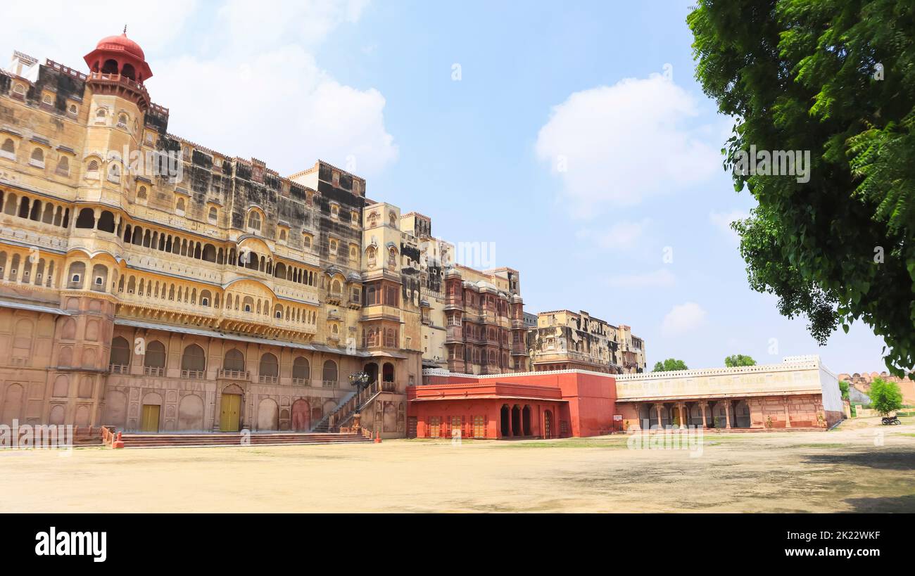 Outside View of Junagarh Fort. Fort complex was built by Raja Rai Singh ...