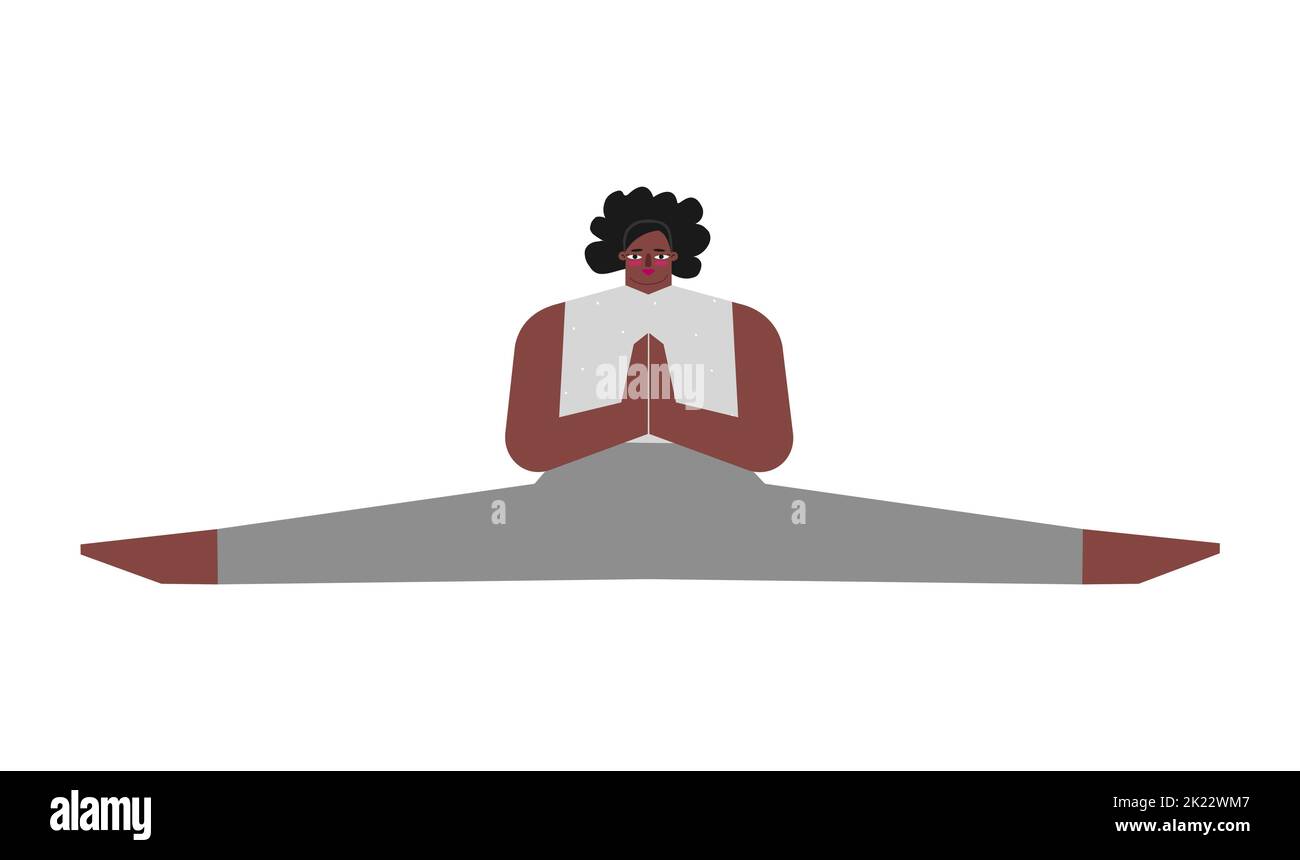 Vector isolated concept with flat female character. Strong african ...