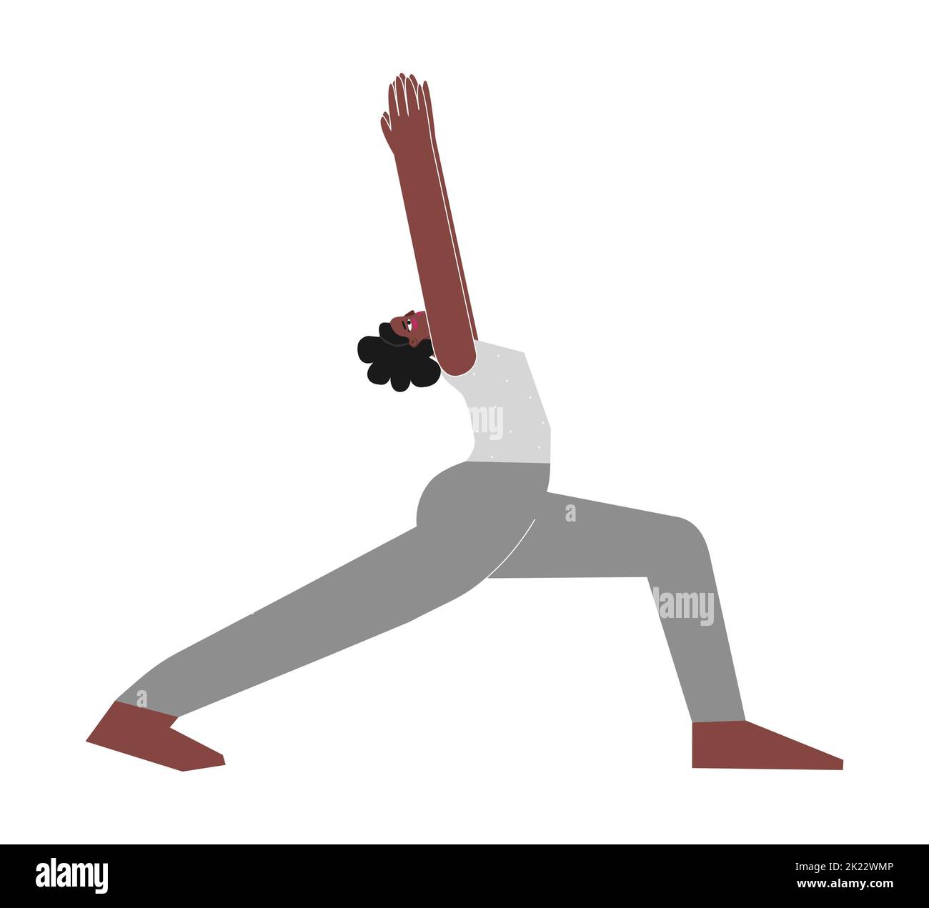 Vector isolated illustration with flat female african american ...