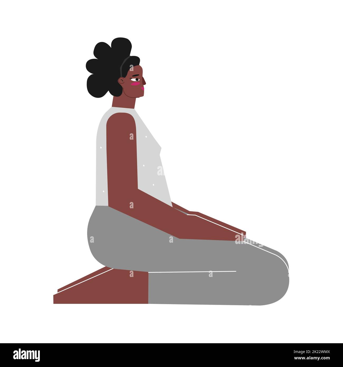 Vajrasana Stock Vector Images - Alamy